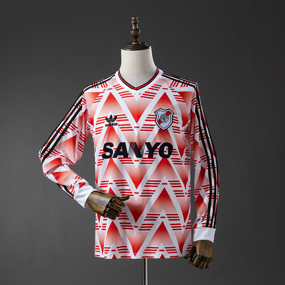 RIVER PLATE 1992/93 (LONG SLEEVE) HOME SHIRT – Retro Soccer